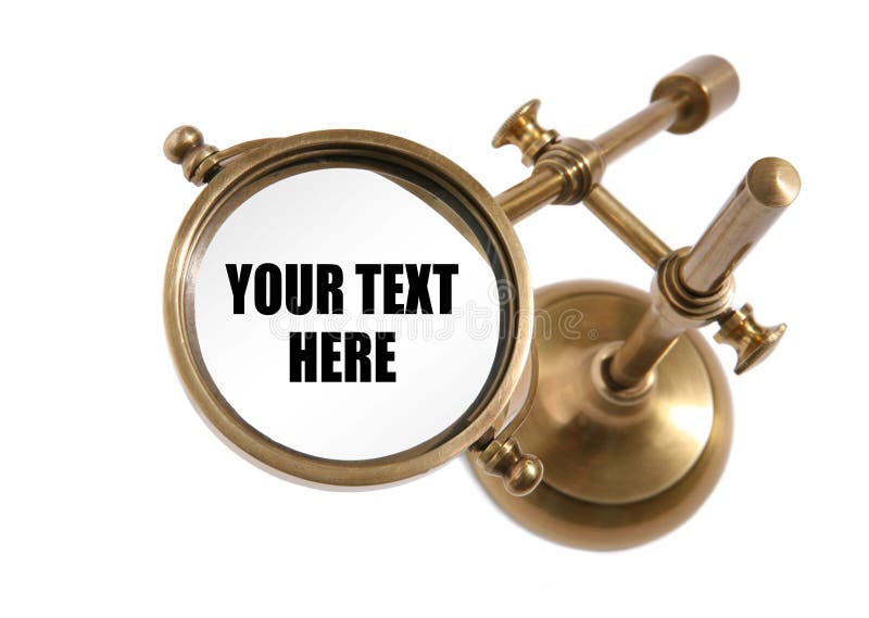Magnifying Glass stock image. Image of view, text, lens - 1066545