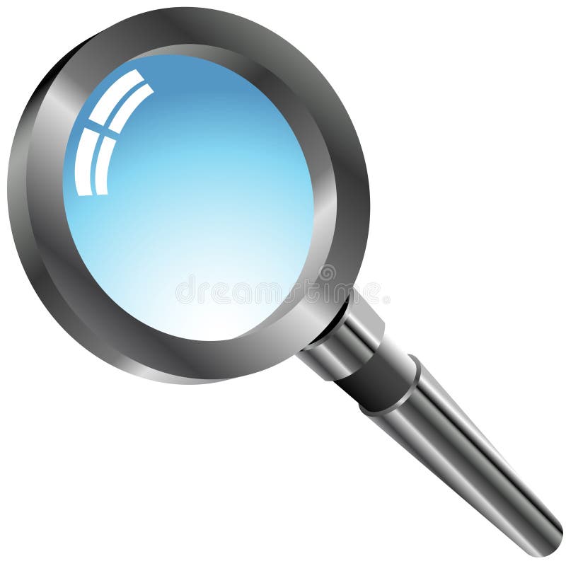 Magnifying Glass 3D Icon stock vector. Illustration of look - 9738899