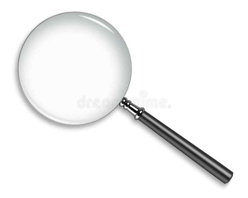 Magnifying Glass Over the Word Focus Stock Illustration - Illustration ...