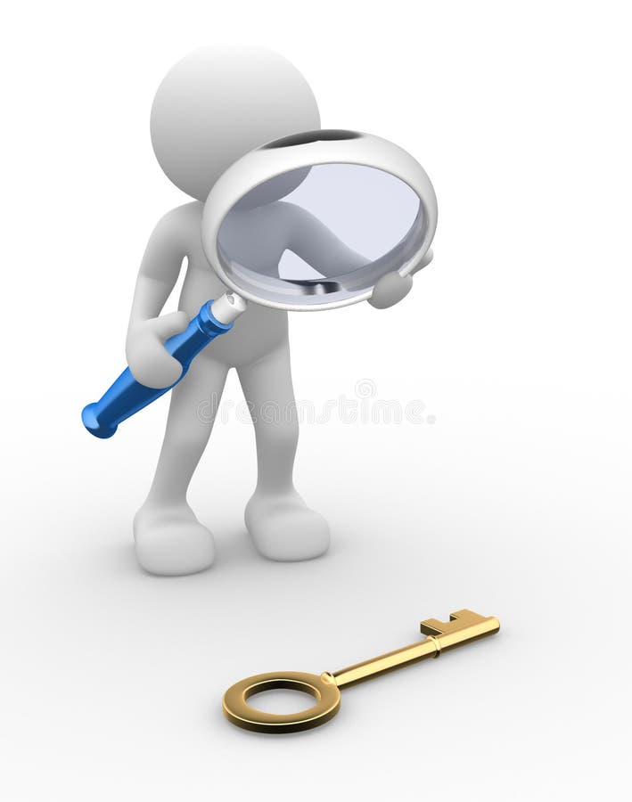 3d Little Man Magnifying Glass Stock Illustrations – 143 3d Little Man ...