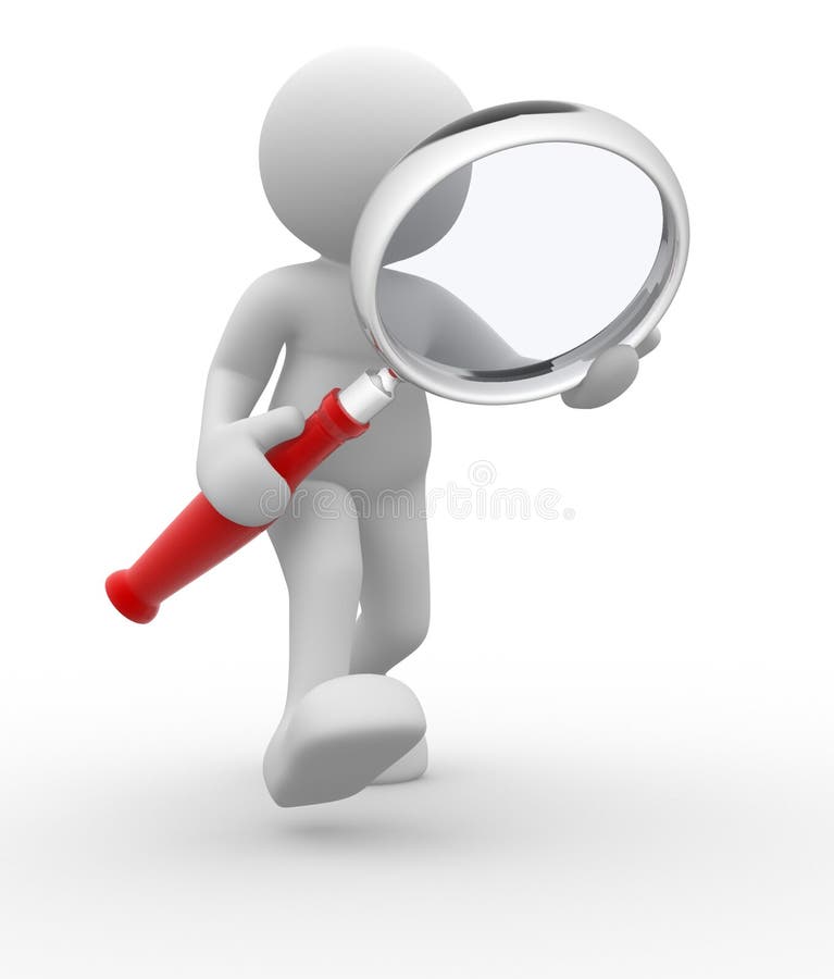 Close Inspection with Magnifying Glass Stock Illustration ...
