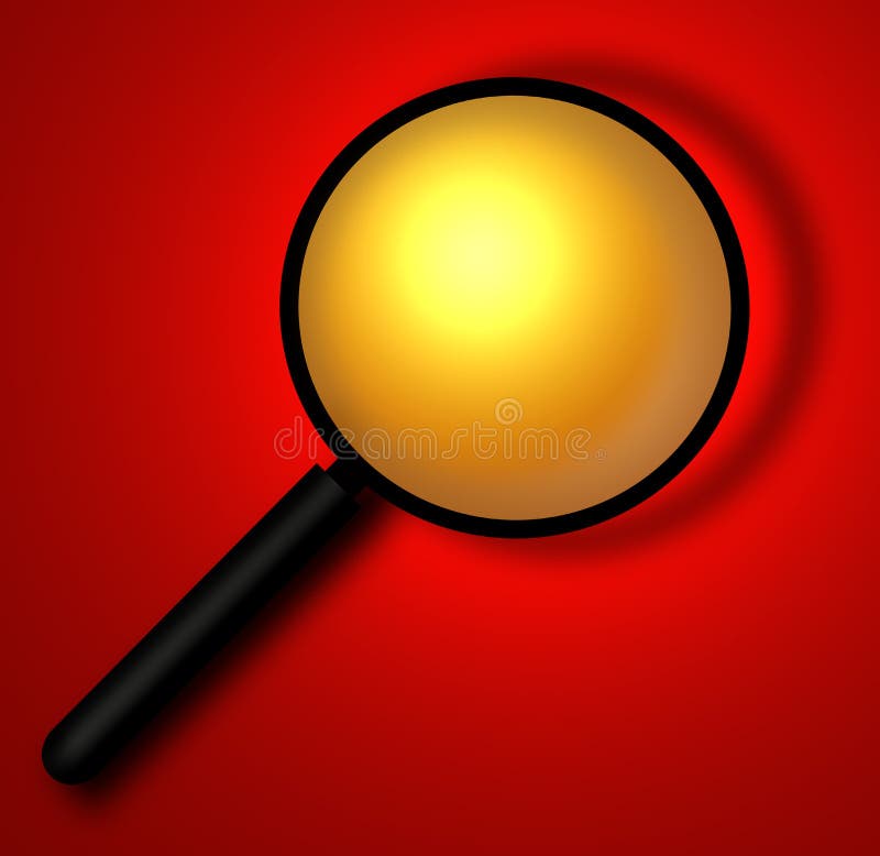 Magnifying glass stock illustration. Illustration of research - 4611127