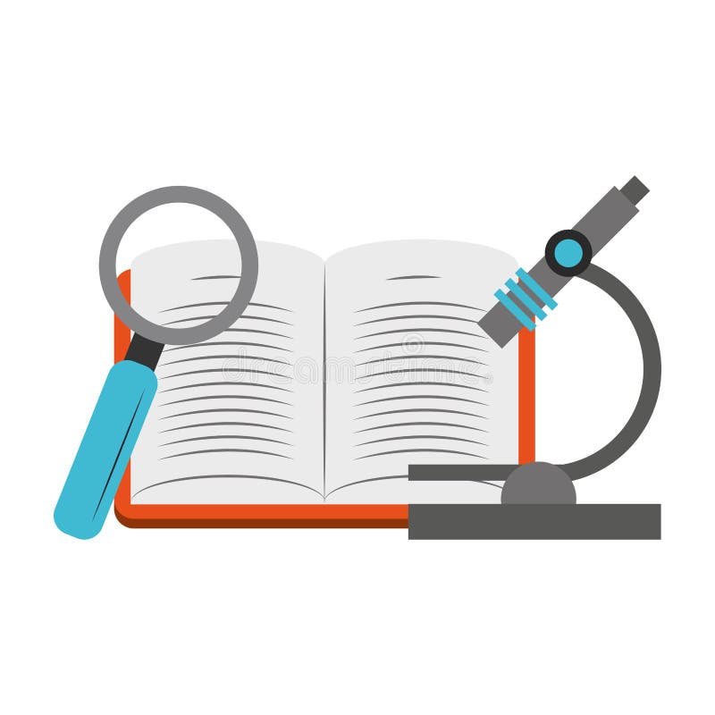 Magnifying Glass Over Book Stock Illustrations – 268 Magnifying Glass ...