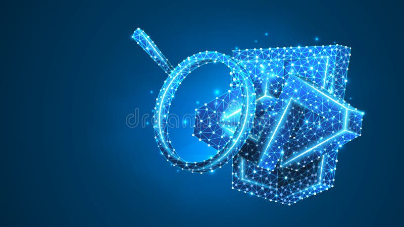 Magnifying Glass Analys Of Html Code Bracket Model Coding Analysis Software Programming
