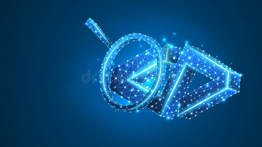 Magnifying Glass Analysis of HTML Code Bracket. Coding Analytics, Software Programming Concept ...