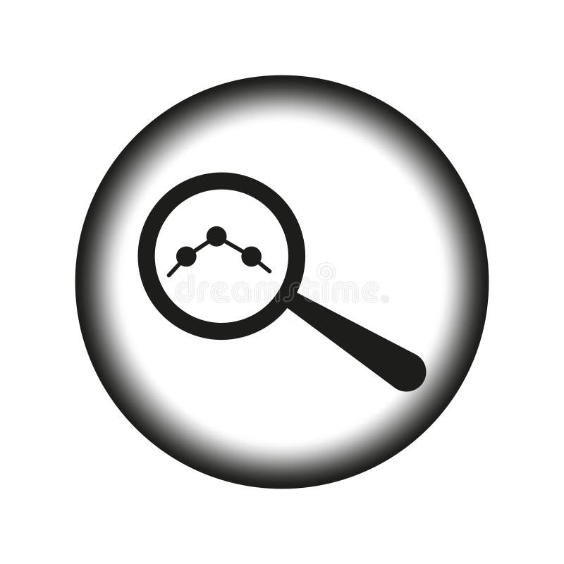Magnifying Glass with Analytics Symbol. Search Data Icon. Business ...