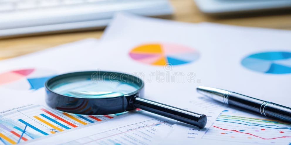 The Magnifying Glass Analyzing Business Reports and Financial Data ...
