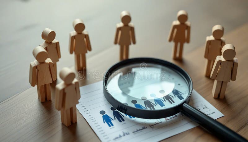 Magnifying Glass Analyzing Candidate for Hiring and Recruitment Process ...