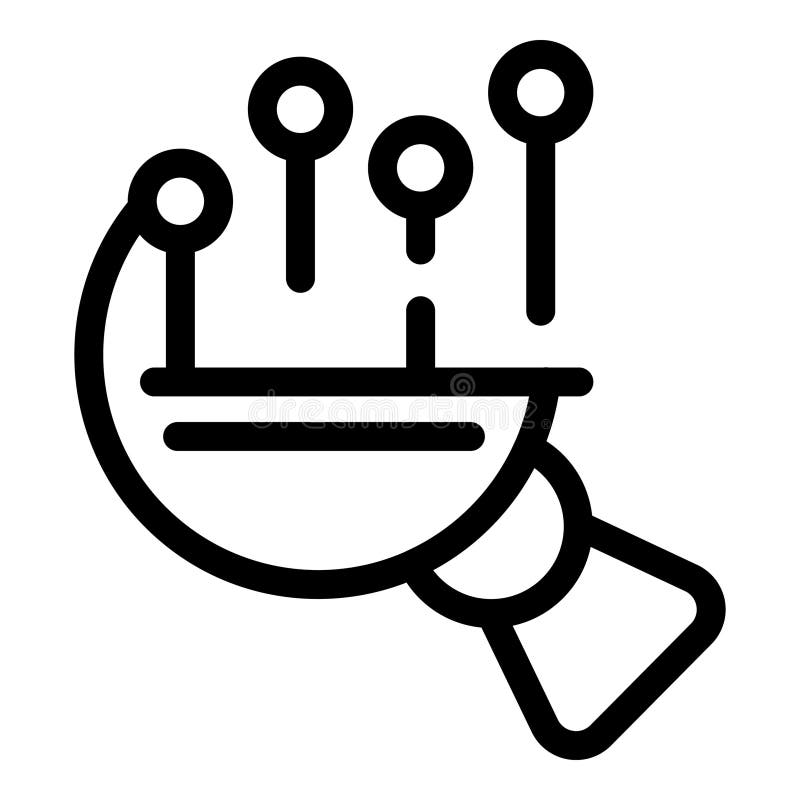 Magnifying Glass Analyzing Data Points for Business Intelligence ...