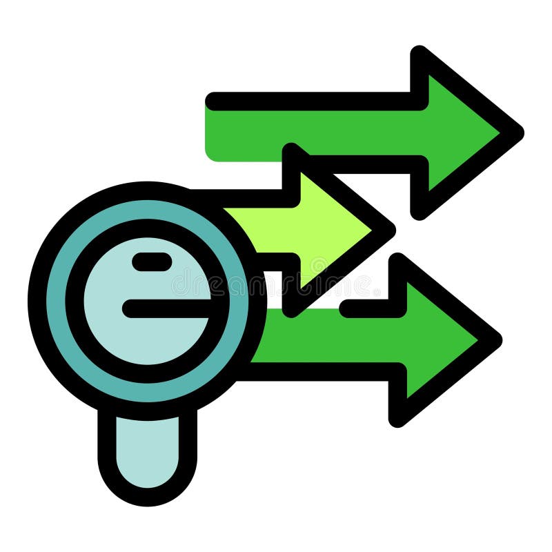 Magnifying Glass Over Map Icon, Outline Style Stock Vector ...