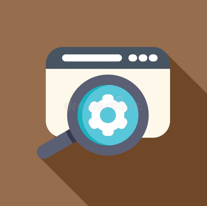 Magnifying Glass Analyzing Website Setting Configuration Stock ...
