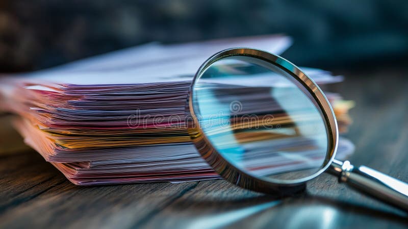 Magnifying Glass and the Ancient Magic Book Stock Image - Image of ...