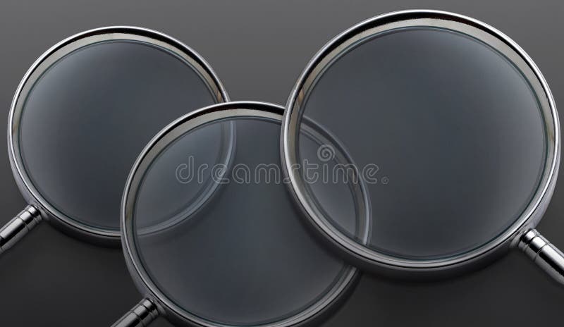Magnifying Glass on Black Background Stock Image - Image of discovery ...