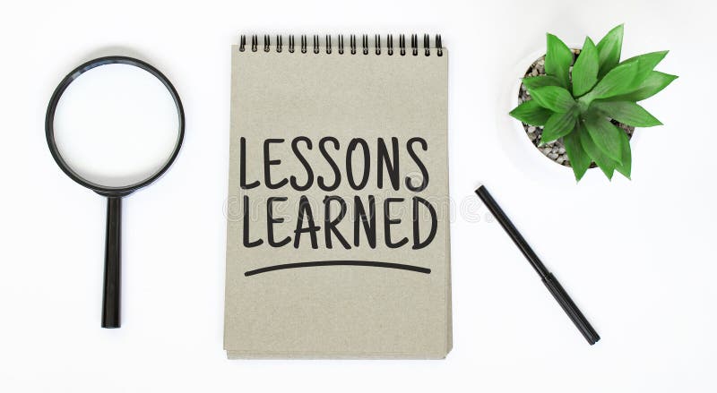 A Magnifying Glass, a Blank Brown Notebook on a White Table. LESSONS ... A Magnifying Glass, a Blank Brown Notebook on a White Table. LESSONS ...