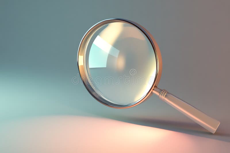 Magnifying Glass on a Blue Background Stock Illustration - Illustration ...