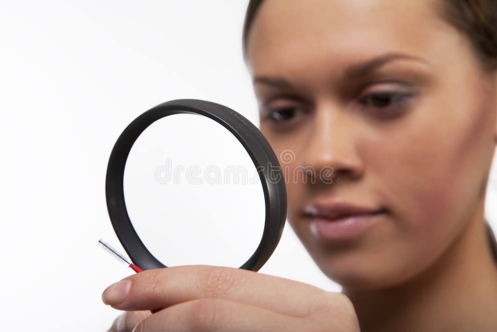 Magnifying glass and brush stock photo. Image of ortho - 14253078