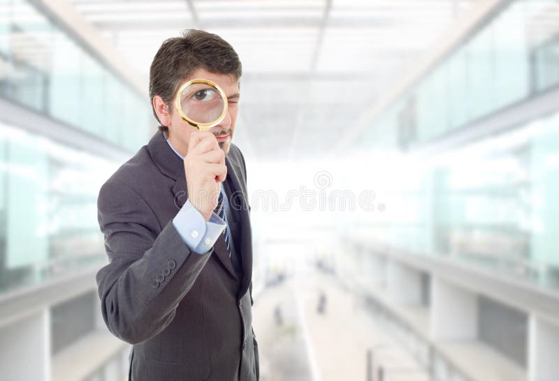 Magnifying glass stock photo. Image of looking, executive - 128483638