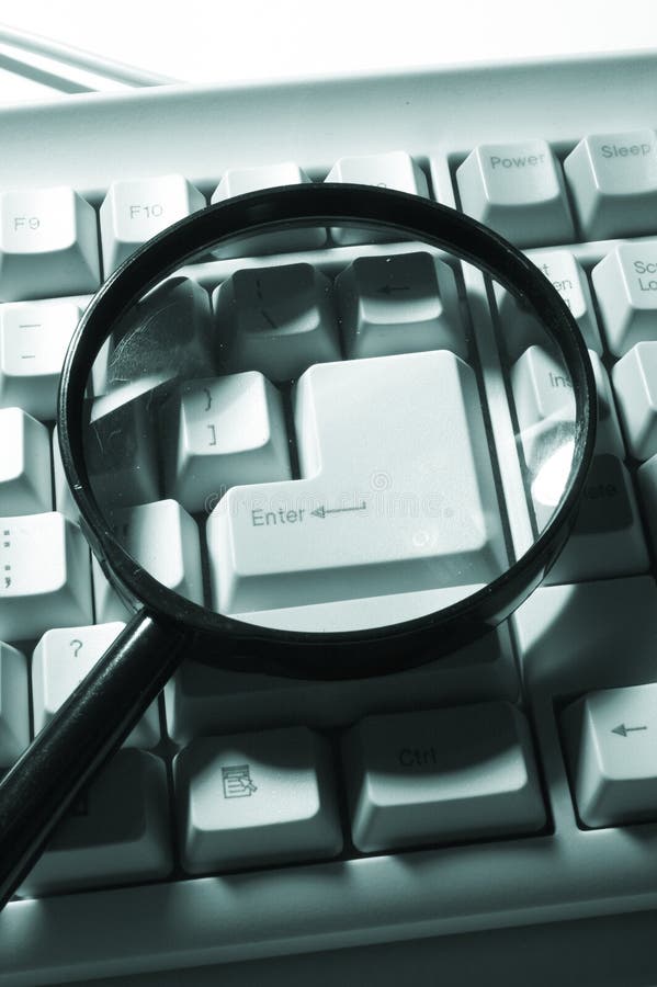 Magnifying Glass, Button, Key Stock Image - Image of dark, inspection ...