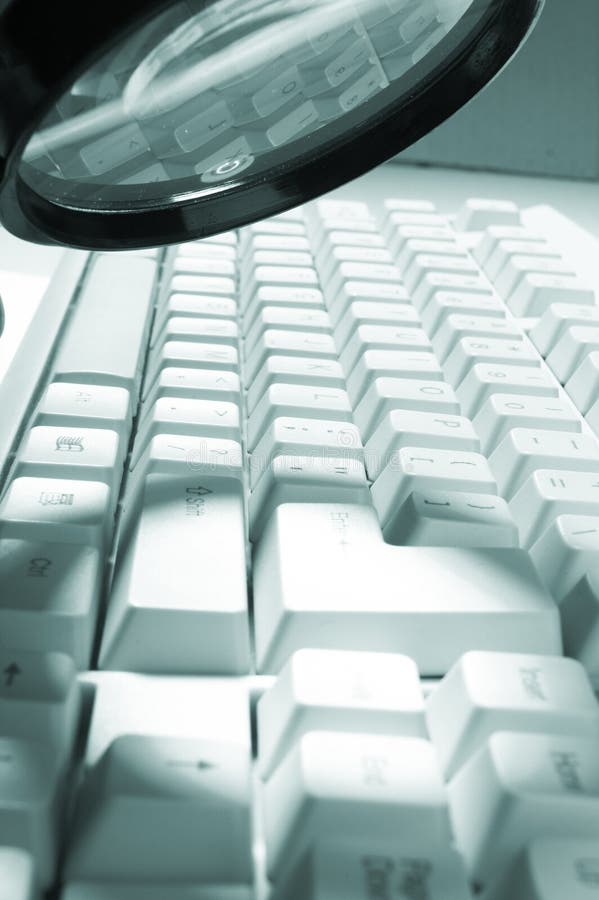 Magnifying Glass, Button, Key Stock Photo - Image of inspection, look ...