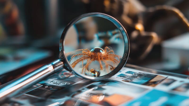Science Magnified: Intricate Details of a Spider Under Glass Stock ...