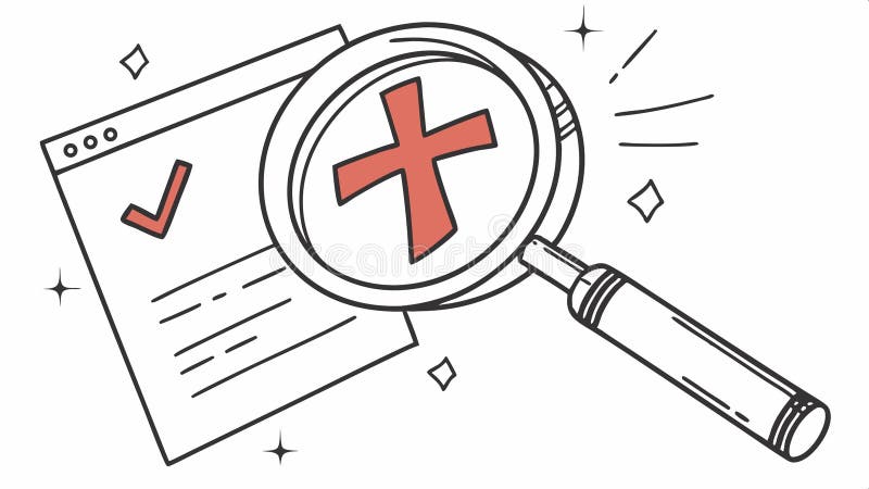 Magnifying Glass Check Mark, Verification and Confirm for Approval and ...