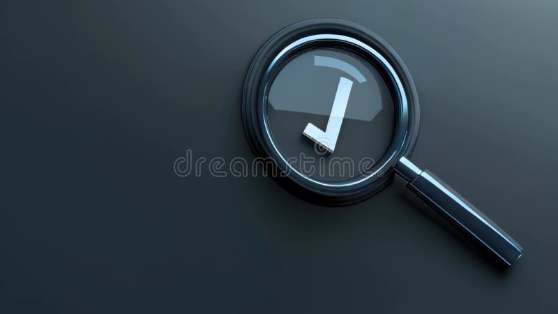 Magnifying Glass and Checkmark on AI Algorithm Symbolizing Ethical ...