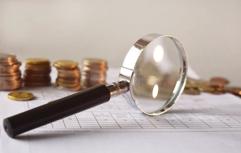 819 Magnifying Glass Financial Graph Accounting Background Stock Photos ...