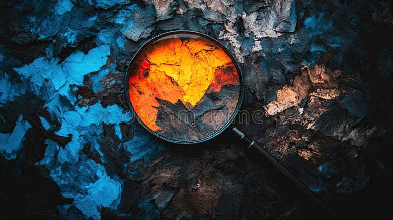 Magnifying Glass on Colorful Paint Chips Stock Photo - Image of ...