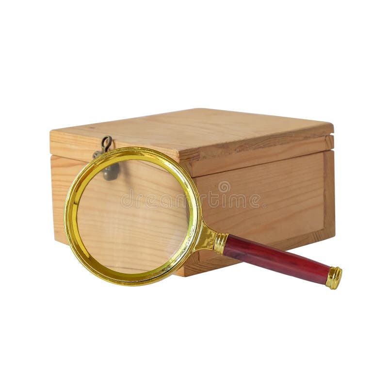 Magnifying Glass Custom Timber Box White Stock Photos - Free & Royalty ...