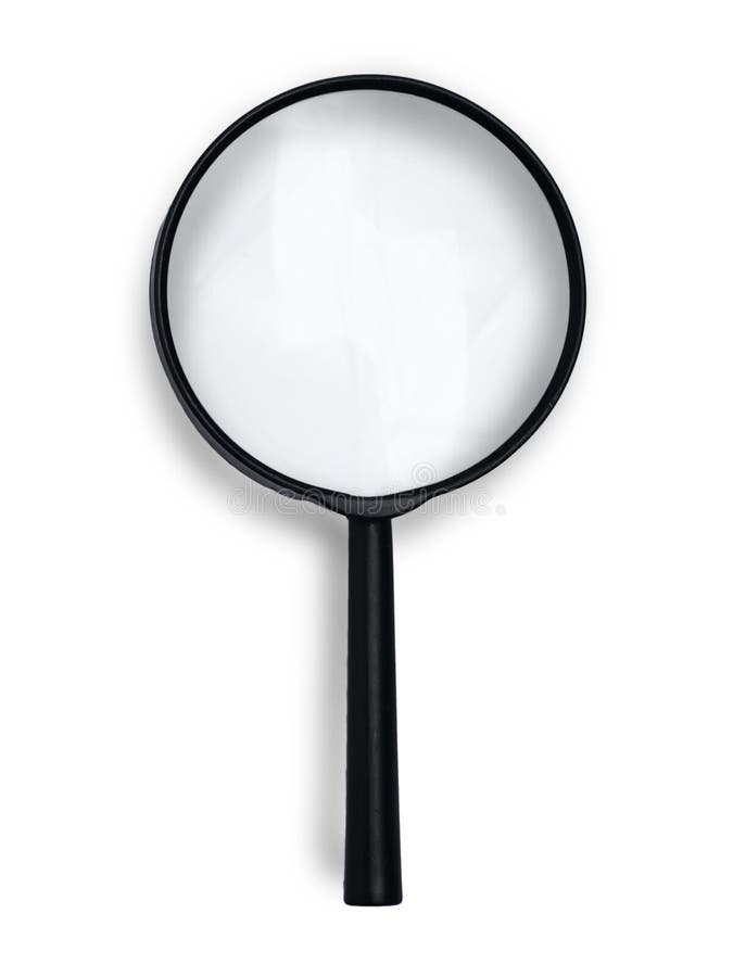 Magnifying Glass Cut Out Isolated on White Stock Illustration ...