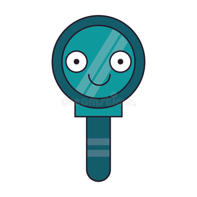 Magnifying Glass Cute Cartoon Vector Illustration Stock Vector ...