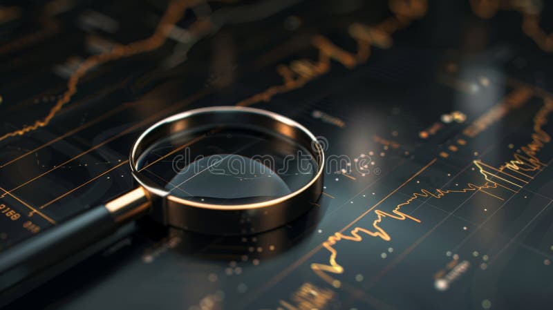The Magnifying Glass on Data.AI Generated Image Stock Photo - Image of ...