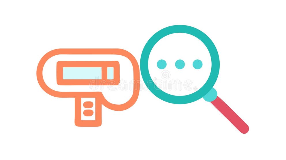 Magnifying Glass for Data Communication Analysis, Vector Design ...