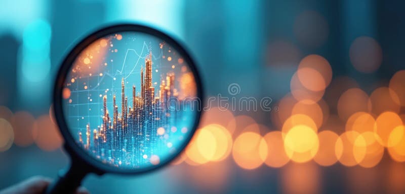 Magnifying Glass Data Visualization Stock Illustrations – 4,038 ...