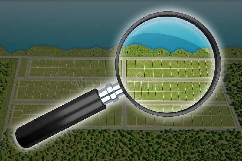 Magnifying Glass Detects an Anomaly within Molecular Structure Stock ...