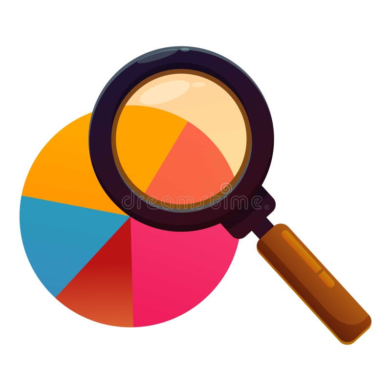 Analyzing Business Growth Chart Magnifying Glass Market Insights Stock ...