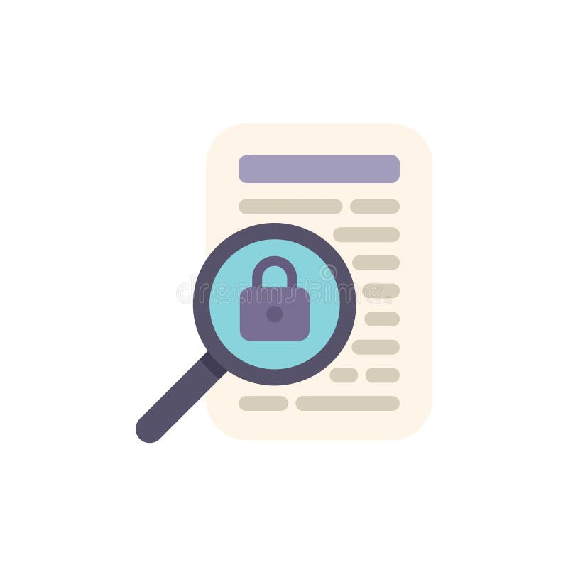Magnifying Glass Examining Document for Security Risks Stock ...