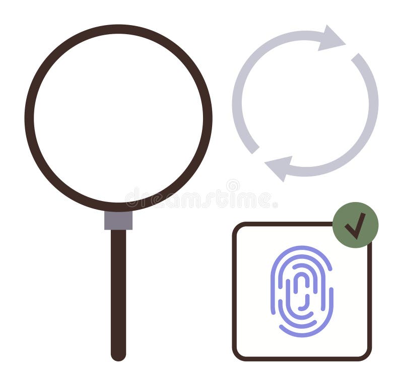Magnifying Glass Fingerprint Stock Illustrations – 2,104 Magnifying ...