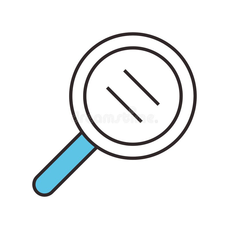 Magnifying glass flat icon stock vector. Illustration of control ...