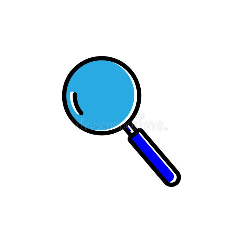Magnifying Glass Flat Icon. Search Symbol. Simple Design Editable ...