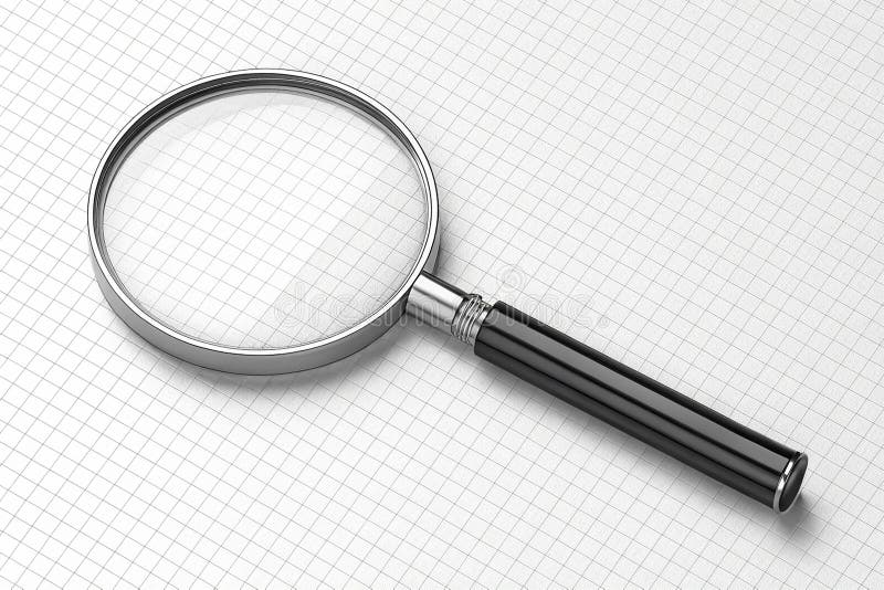 Magnifying Glass Flat Style Design Stock Illustration - Illustration of ...