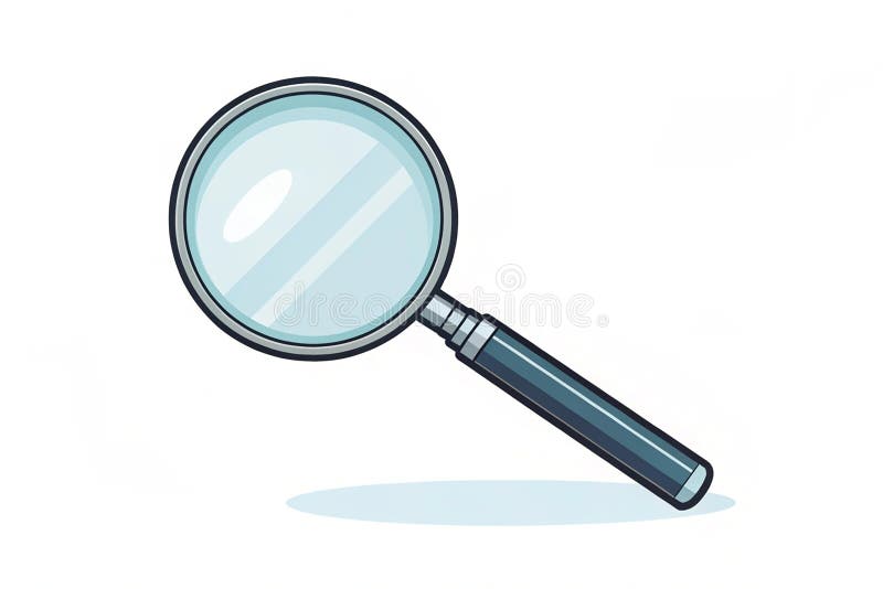 Magnifying Glass Flat Style Design Stock Illustration - Illustration of ...