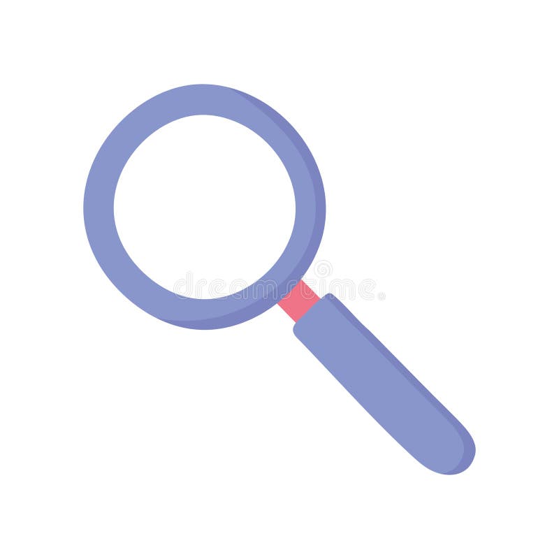 Magnifying glass flat icon stock vector. Illustration of vector - 232876287