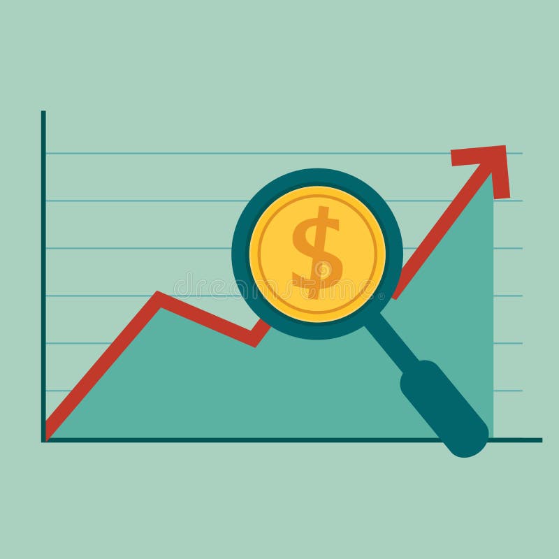 Raising money charts stock illustration. Illustration of stack - 9450609