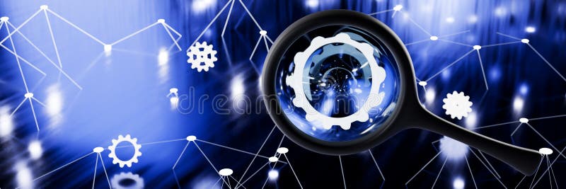 A Magnifying Glass Focusing on a Network of Gears and Connections ...