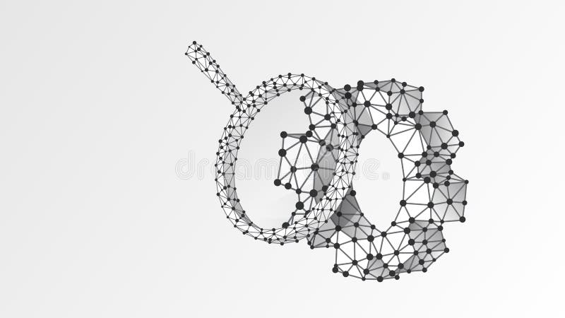 Magnifying Glass. Gears Technology Analysis. Industry, Business ...