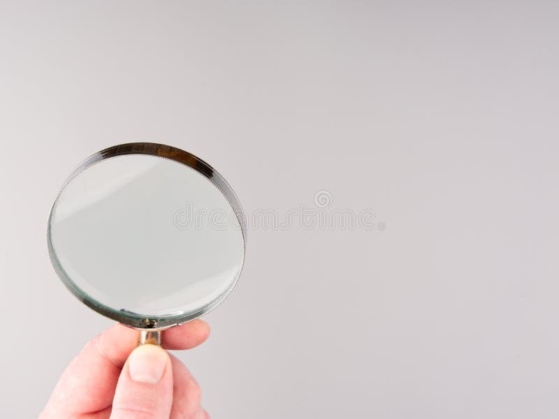 Magnifying Glass on a Gray Background. Stock Photo - Image of graphic ...