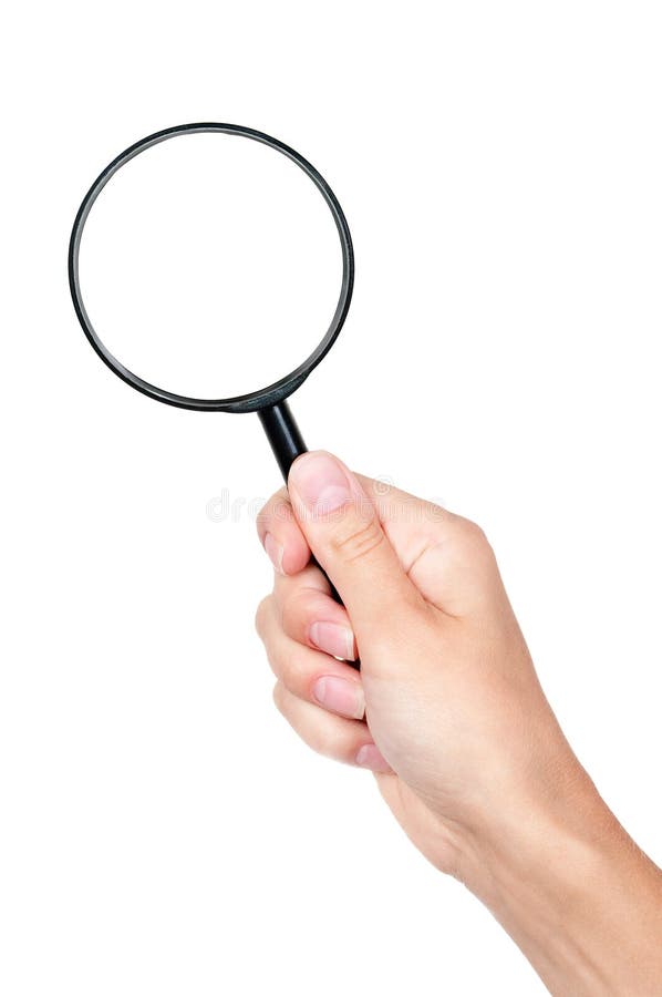 Magnifying glass in hand stock image. Image of detective - 21016895