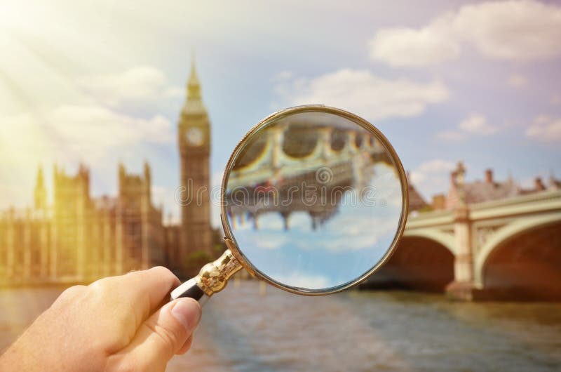 Magnifying Glass in the Hand Stock Photo - Image of england, history ...
