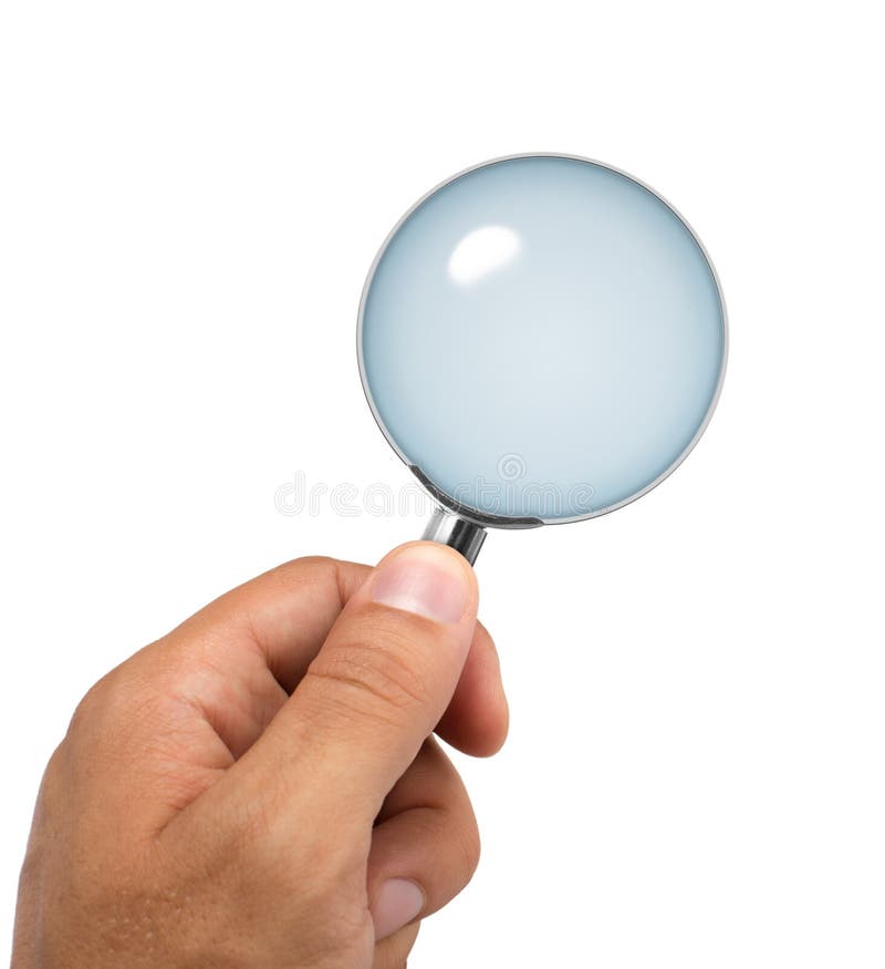 Man S Hand Holding Magnifying Glass Stock Photo - Image of education ...